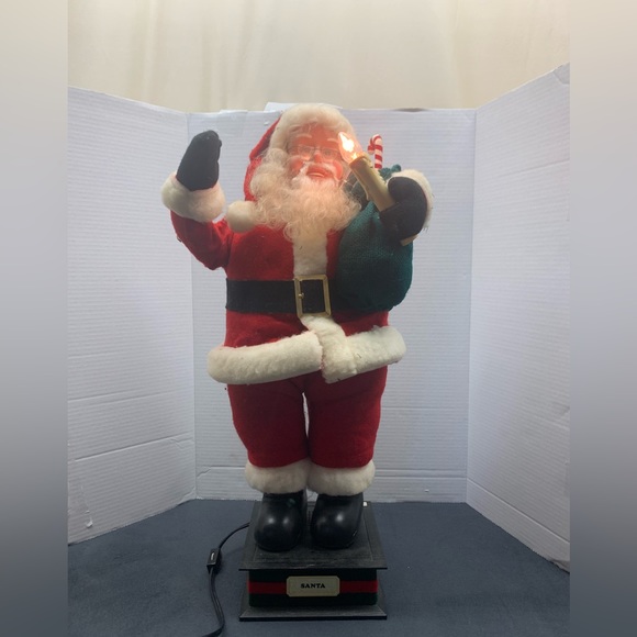 Holiday | Vintage Holiday Creation Animated Santa Figure Poseable Arms ...